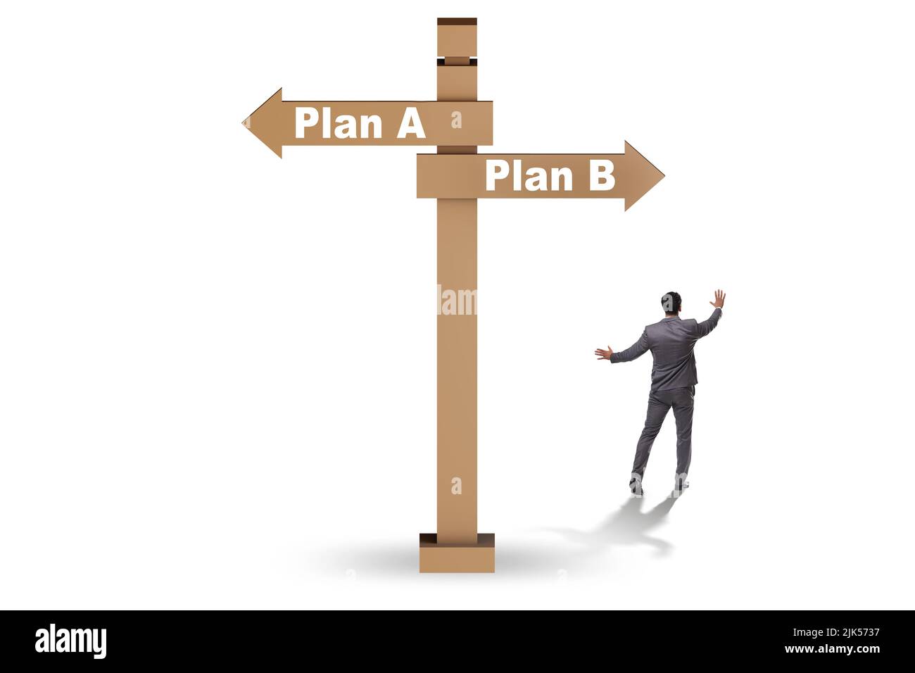 Concept of choosing between Plan A or the Plan B Stock Photo - Alamy
