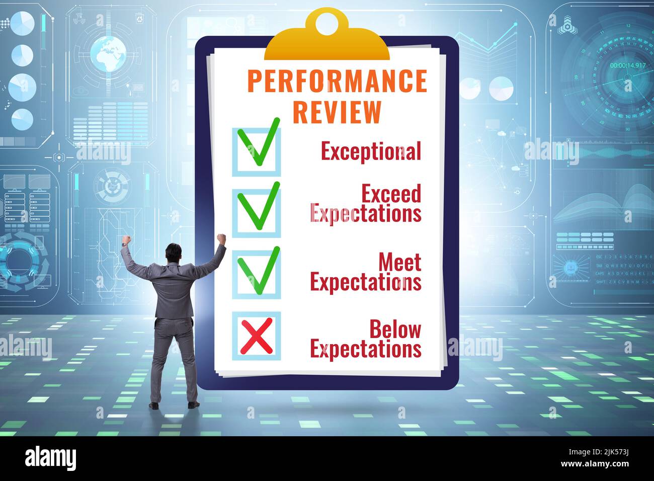 Employee annual performance review business concept Stock Photo - Alamy