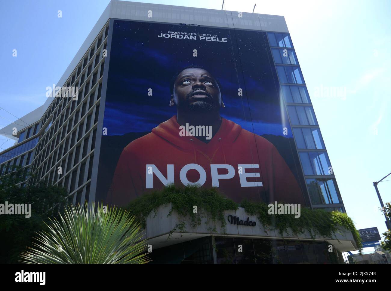 Los Angeles, California, USA 22nd July 2022 Nope Billboard with Daniel ...