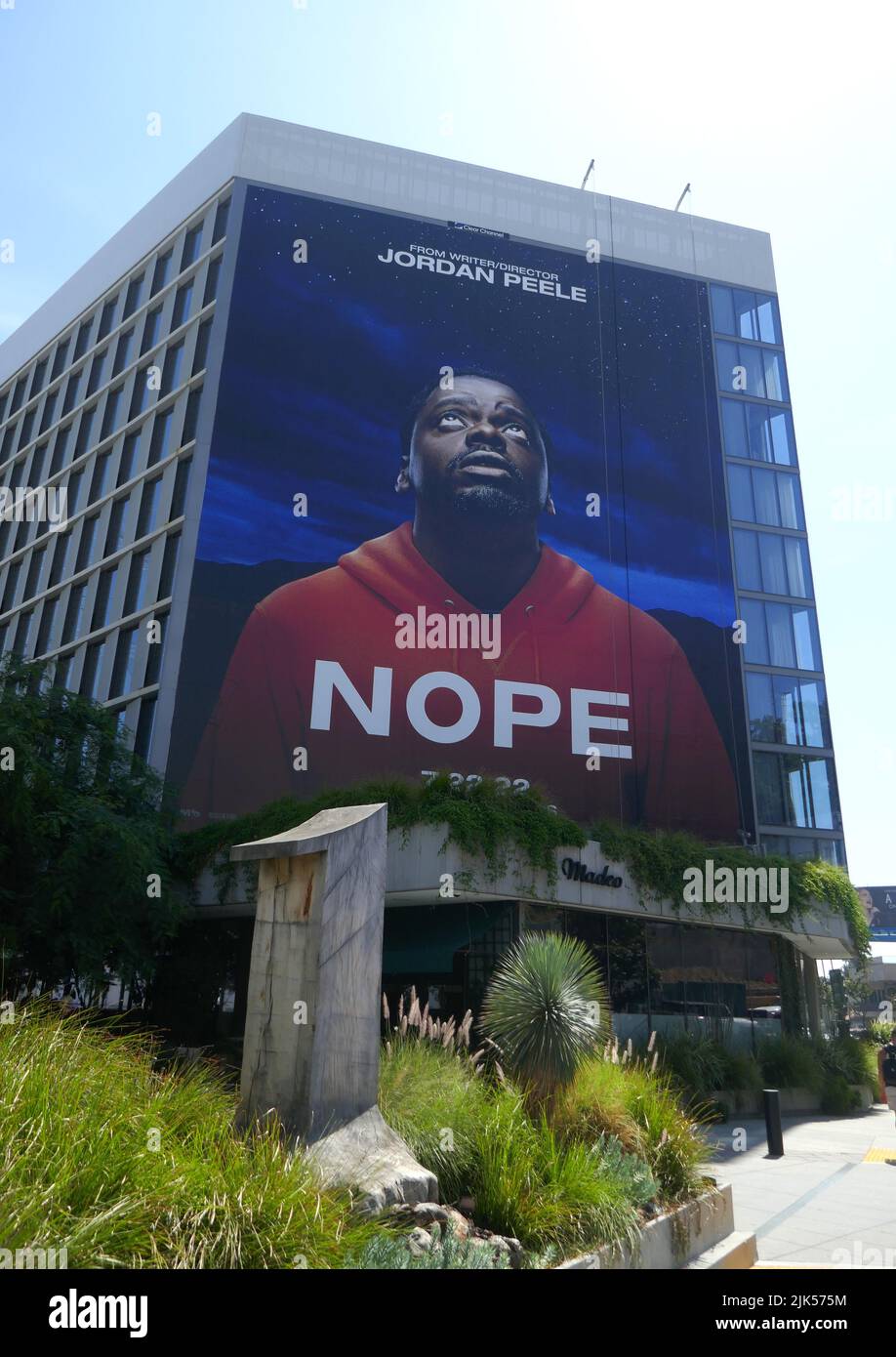 Los Angeles, California, USA 22nd July 2022 Nope Billboard with Daniel ...
