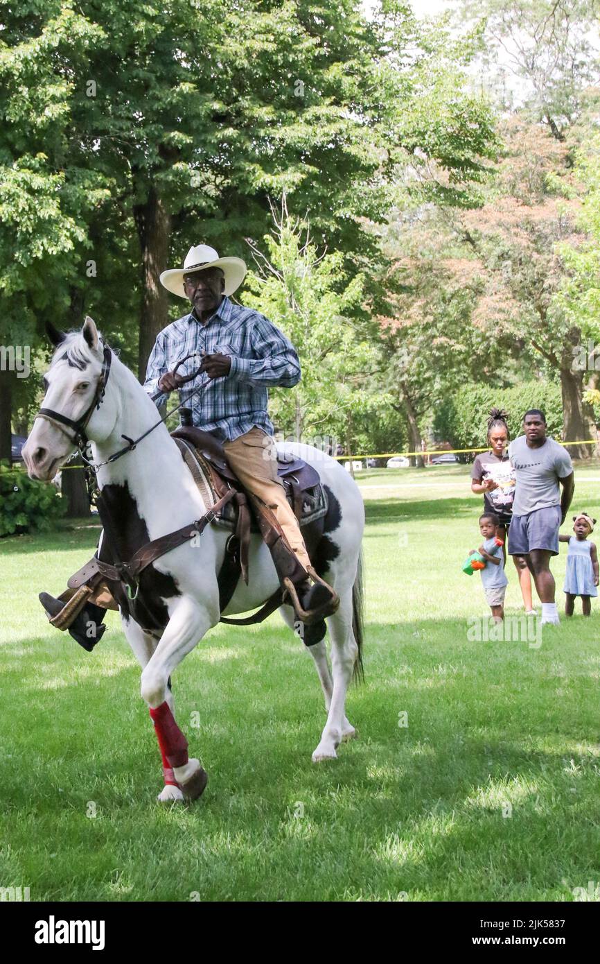 Riders show up for the 33rd annual High Noon Ride in Washington Park ...