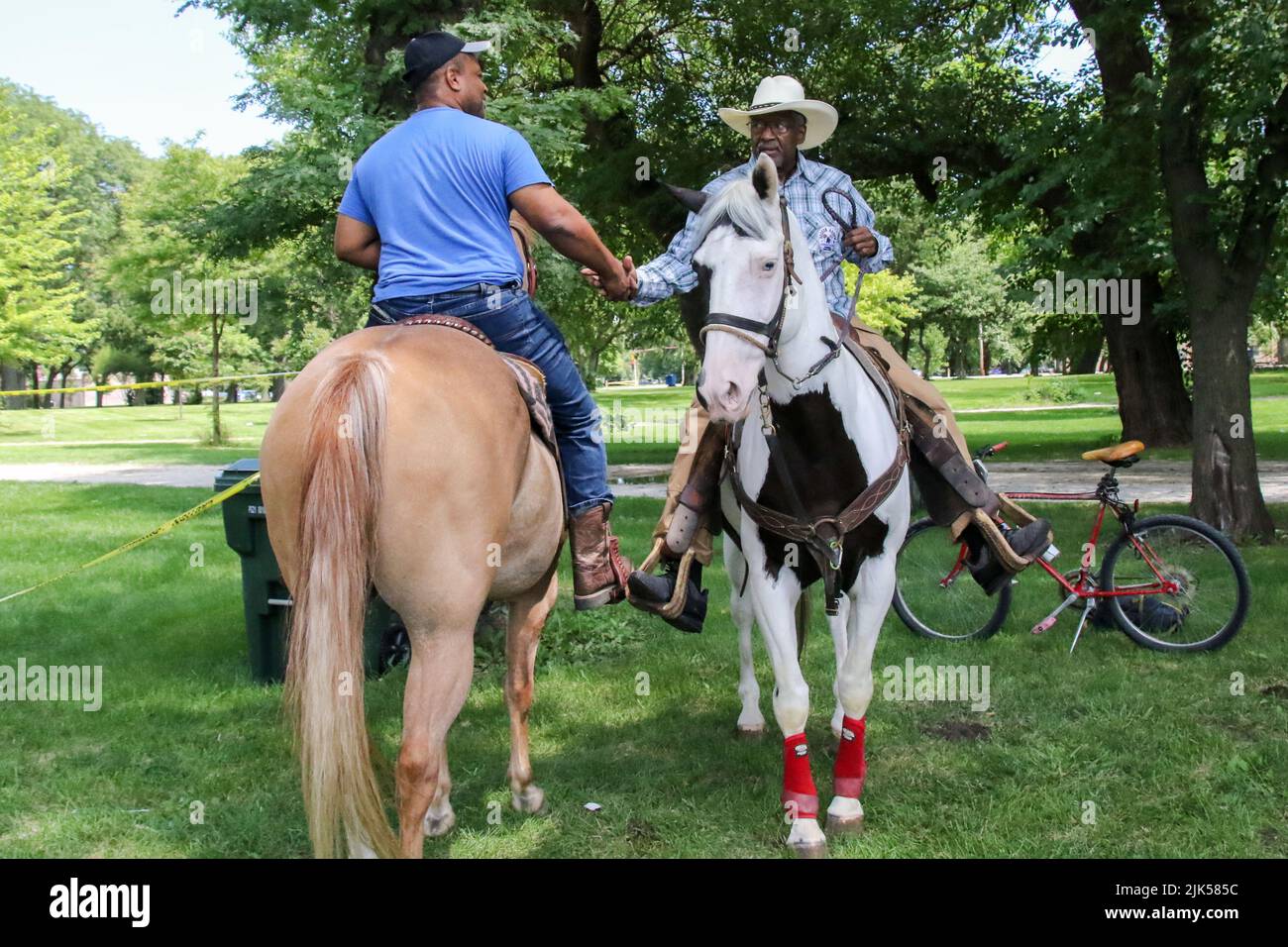 Riders show up for the 33rd annual High Noon Ride in Washington Park ...