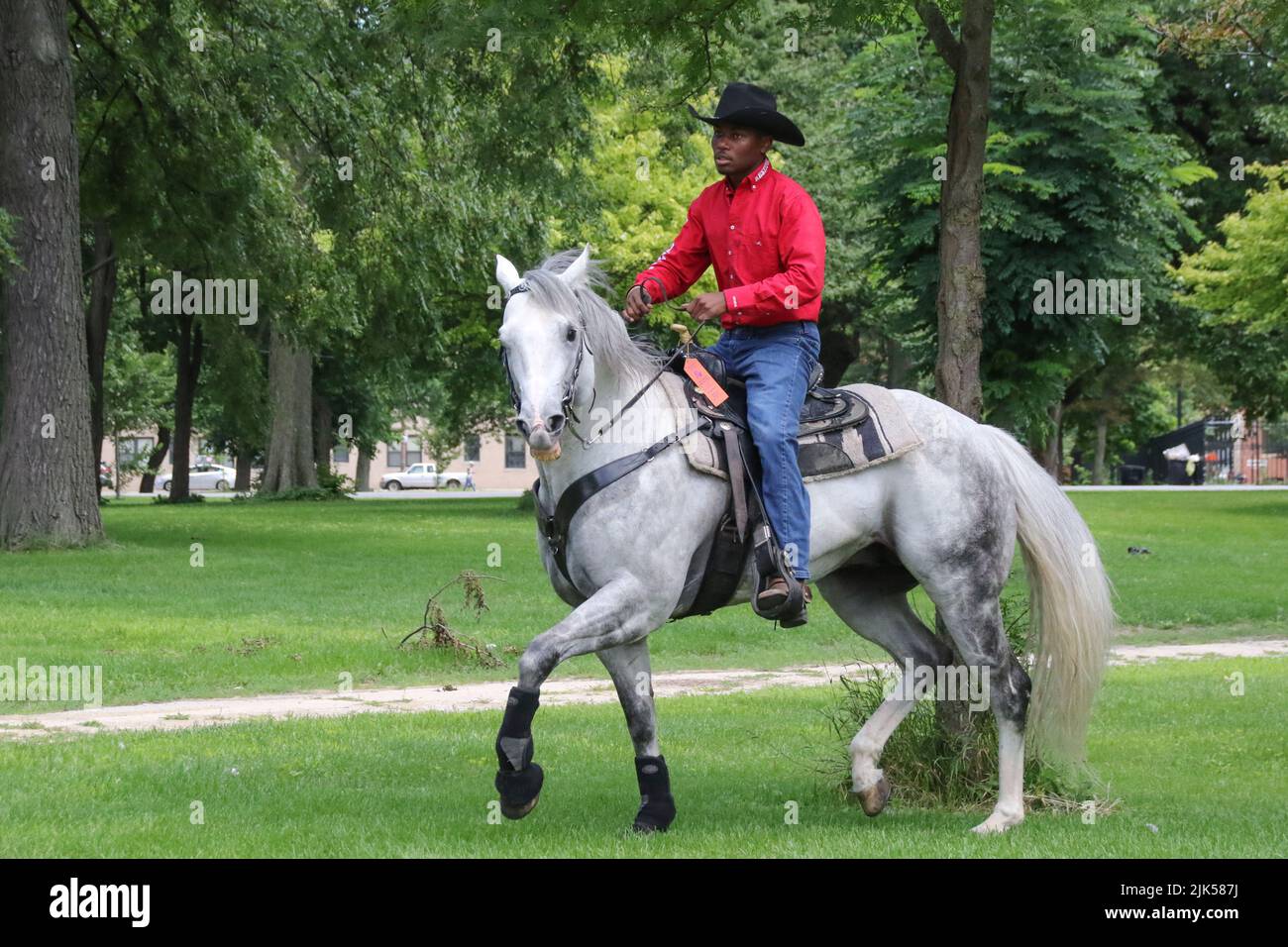 Riders show up for the 33rd annual High Noon Ride in Washington Park ...