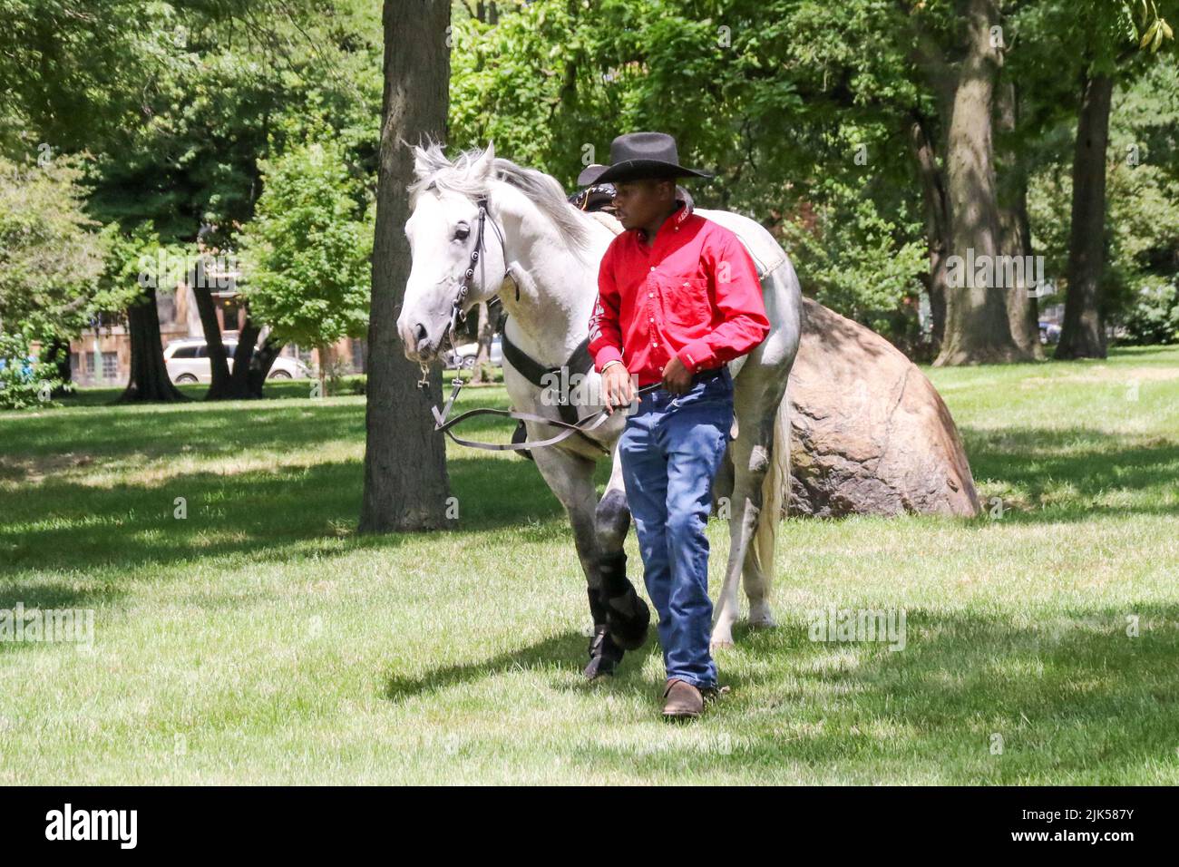 Riders show up for the 33rd annual High Noon Ride in Washington Park ...