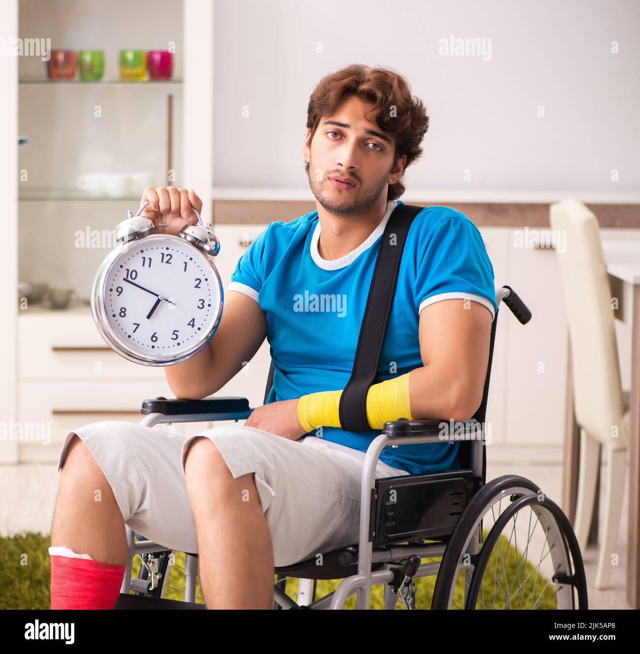 The injured man recovering from his injury Stock Photo - Alamy