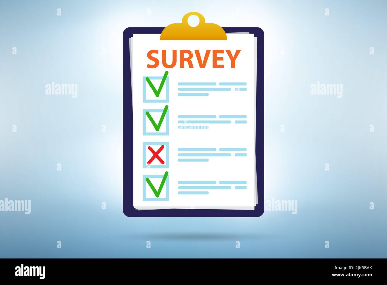 Survey questionnaire with the tick boxes Stock Photo - Alamy