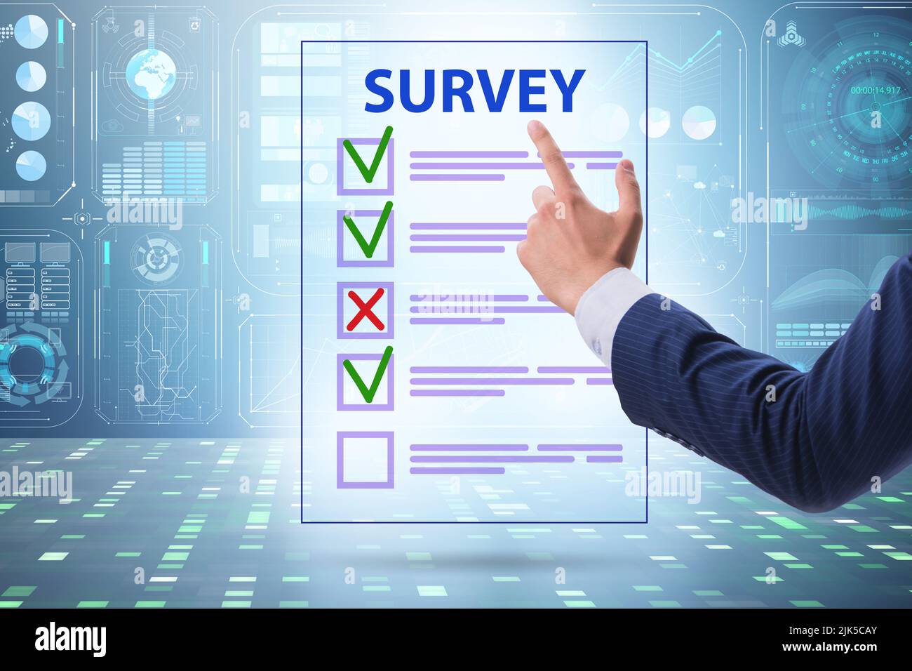 Survey questionnaire with the tick boxes Stock Photo - Alamy