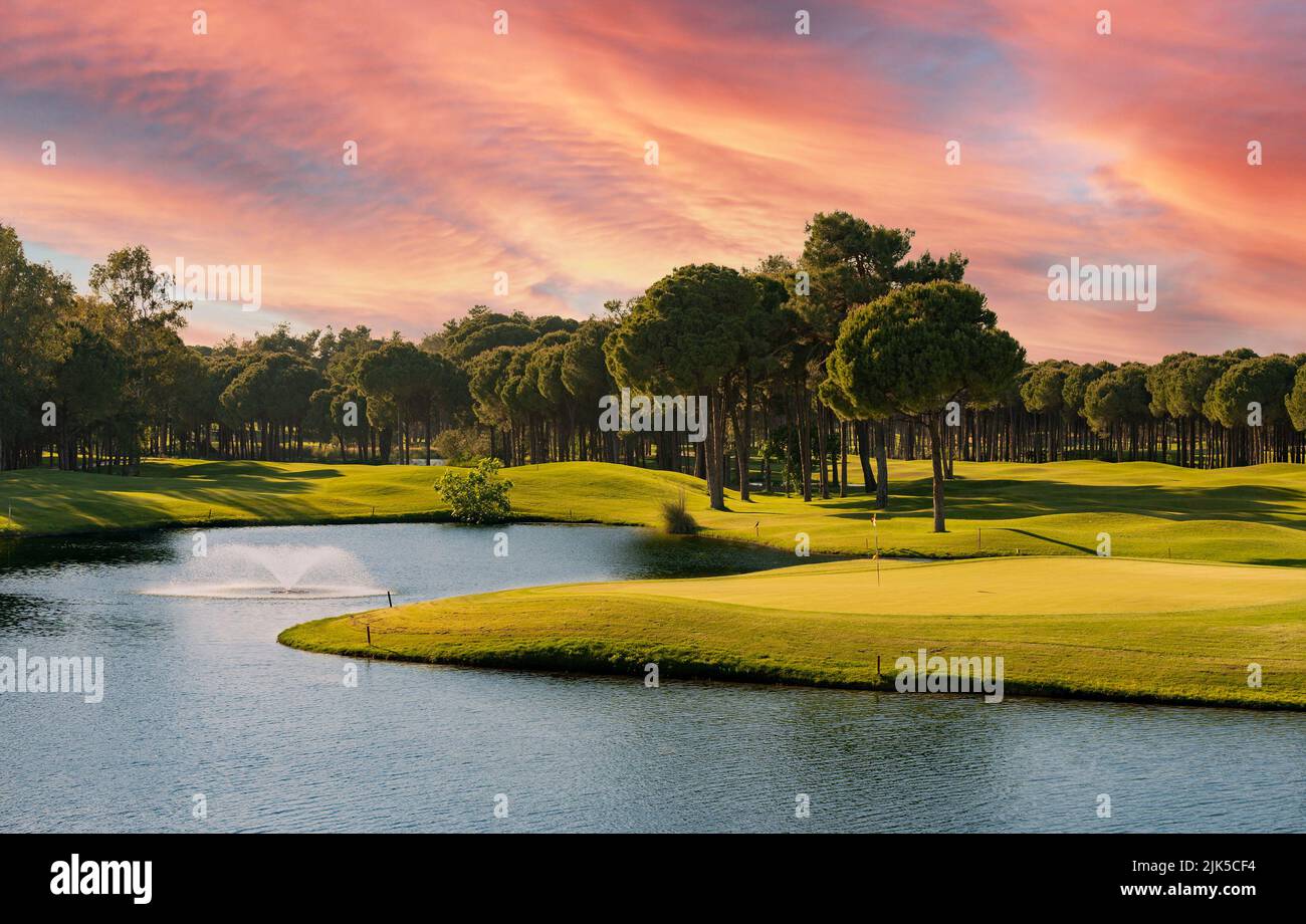 Beautiful Golf Courses Sunset