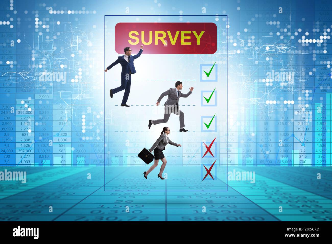 Survey questionnaire with the tick boxes Stock Photo - Alamy