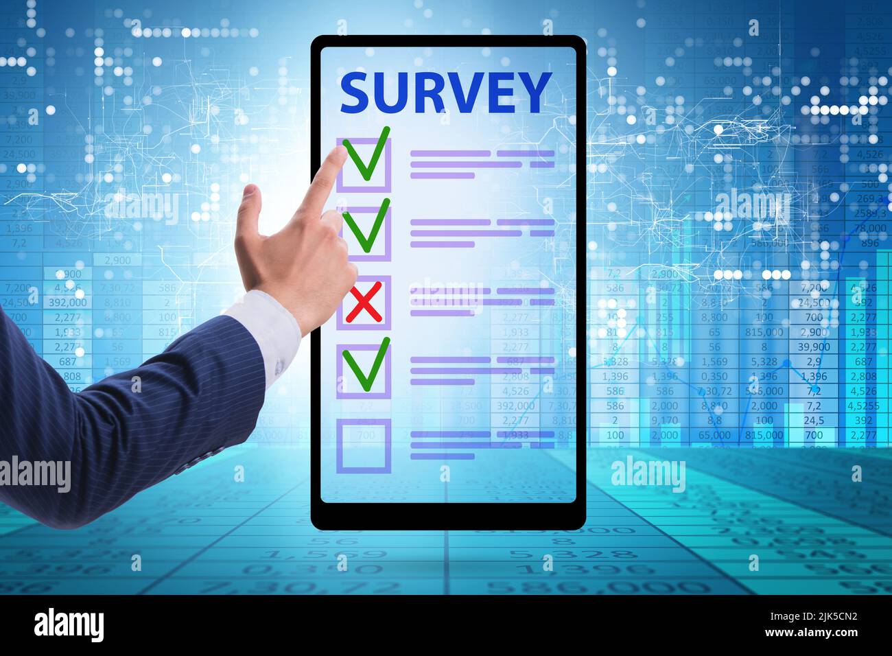 Survey questionnaire with the tick boxes Stock Photo - Alamy