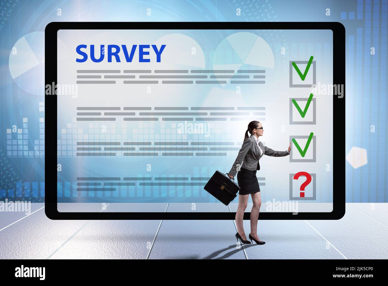 Survey questionnaire with the tick boxes Stock Photo - Alamy