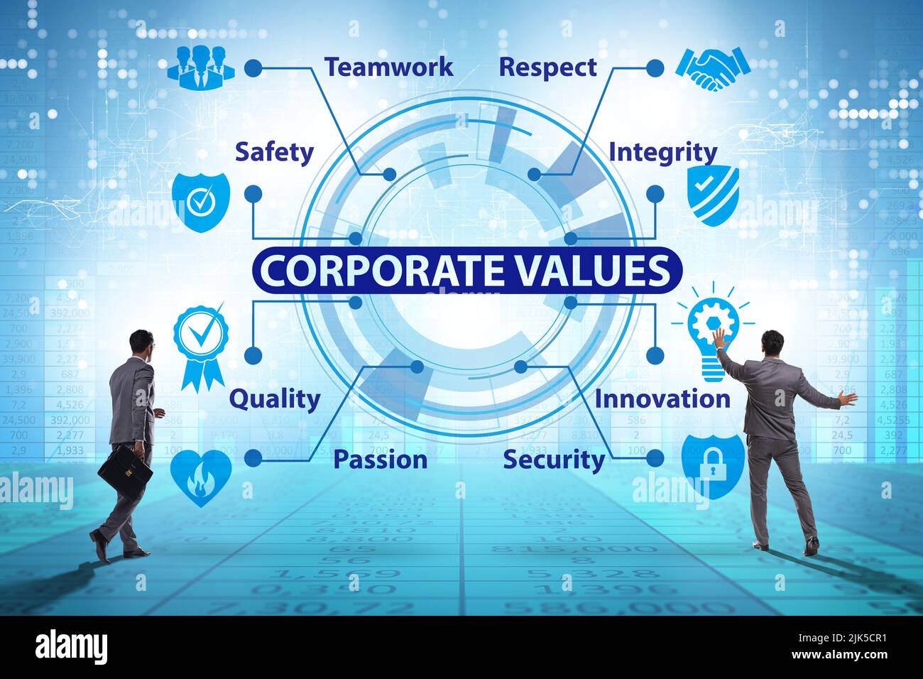 Businessman in corporate values concept Stock Photo - Alamy