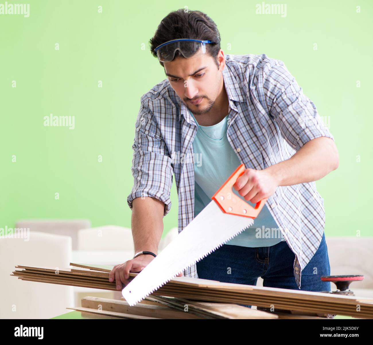 The woodworker working in his workshop Stock Photo - Alamy