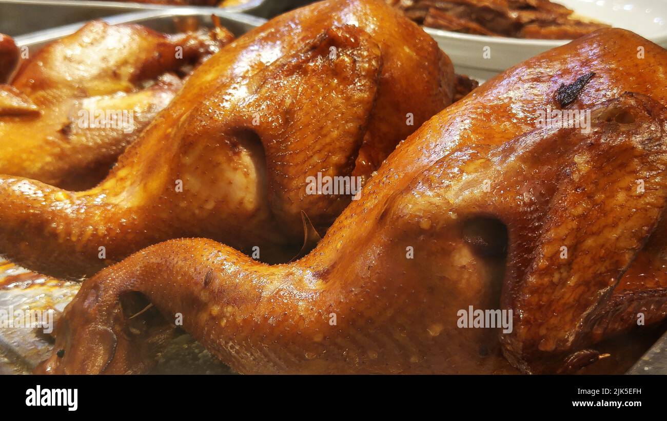 Delicious orange skin chicken is a delicacy of Guangdong, China Stock ...