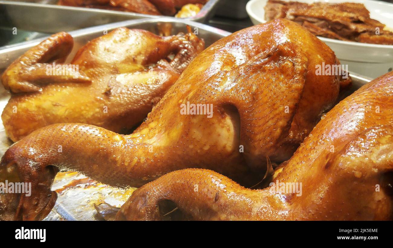 Delicious orange skin chicken is a delicacy of Guangdong, China Stock ...