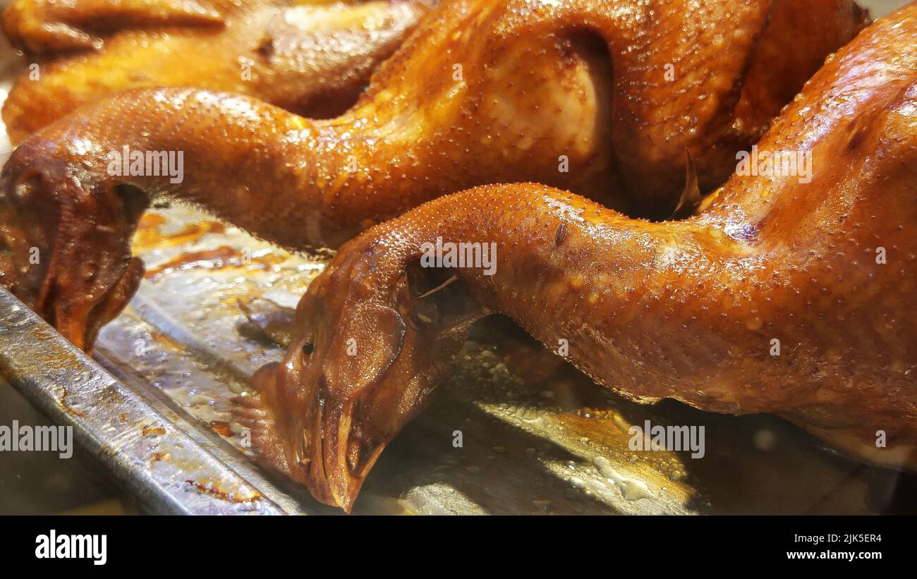 Delicious orange skin chicken is a delicacy of Guangdong, China Stock ...