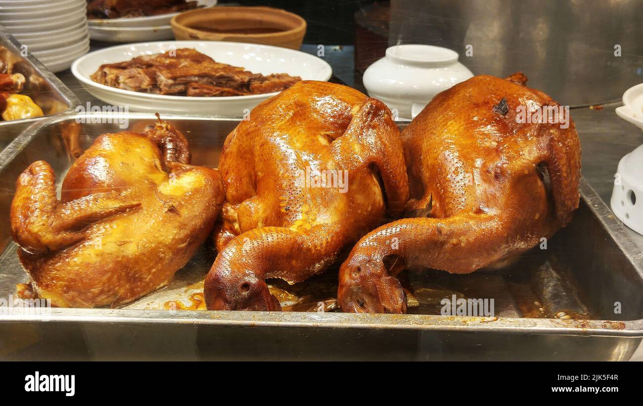 Delicious orange skin chicken is a delicacy of Guangdong, China Stock ...
