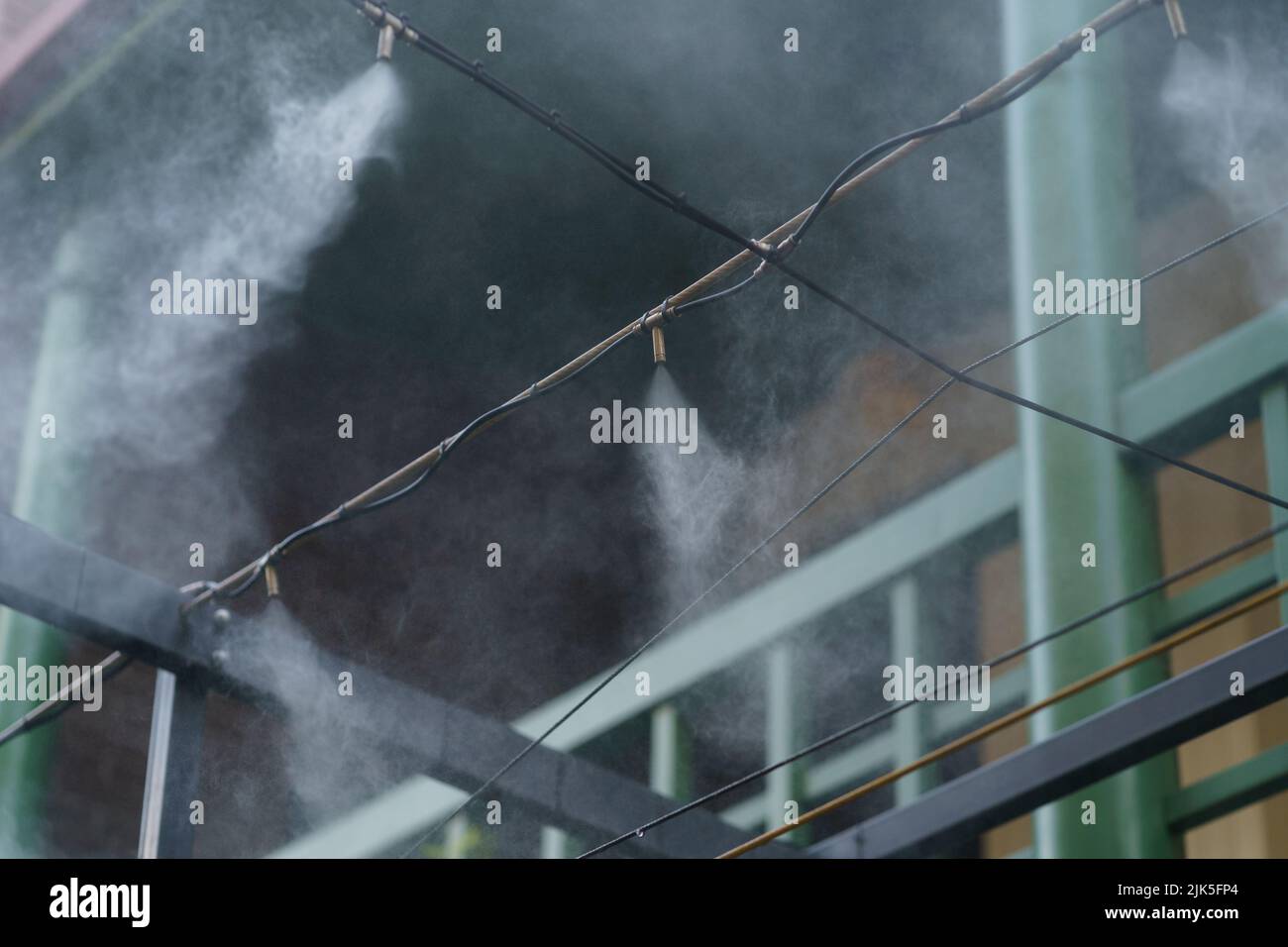 Water spray system to create a humidifier and cooling climate to reduce ...