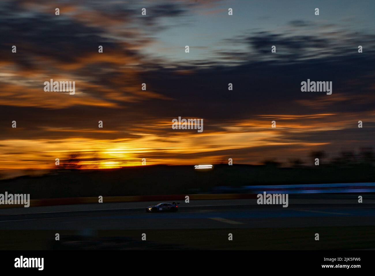 track, piste,, sunset, racing car during the TotalEnergies 24 hours of ...