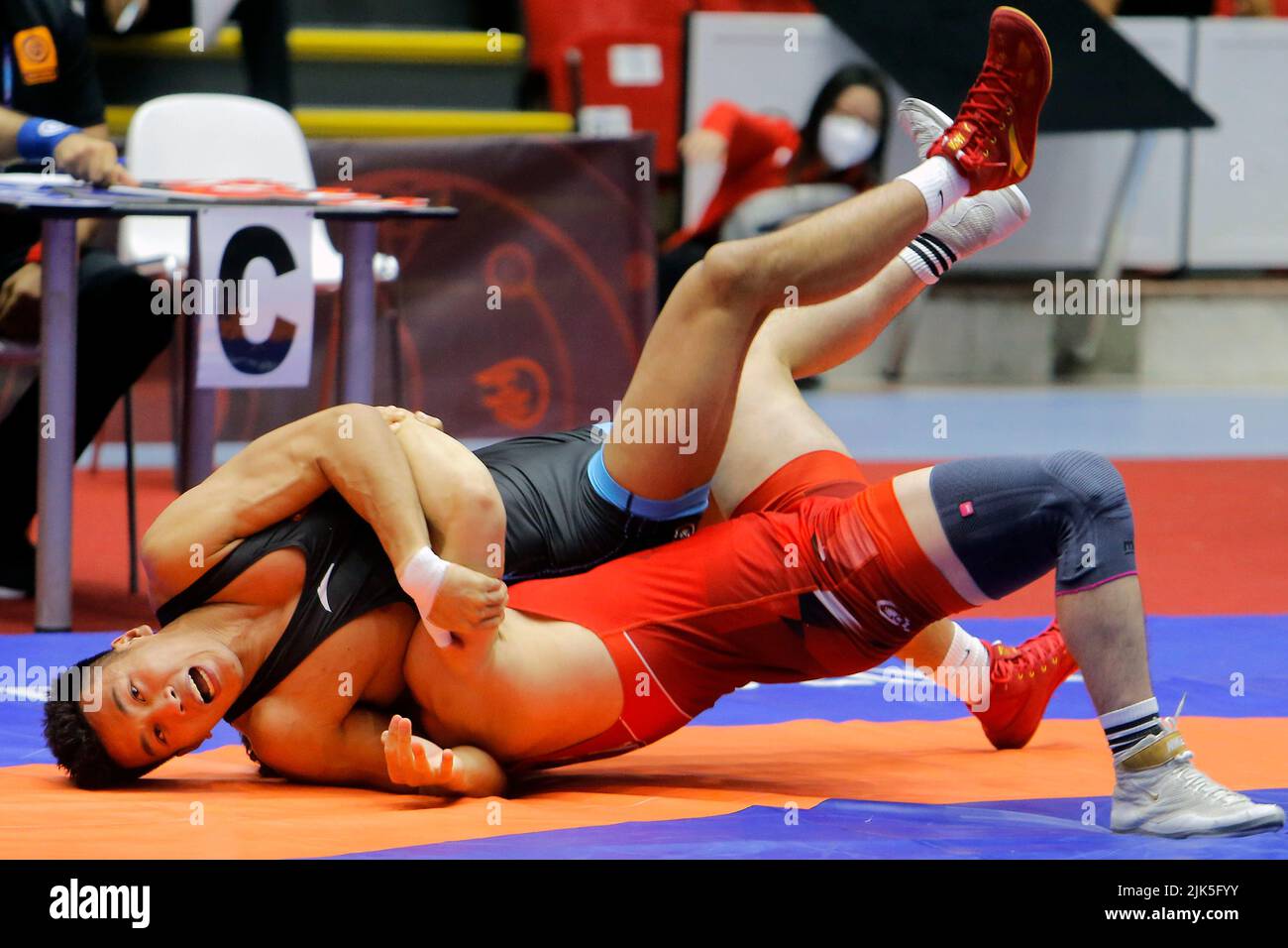 Bucharest, Romania. 30th July, 2022. Liu Rui (top) of China competes ...