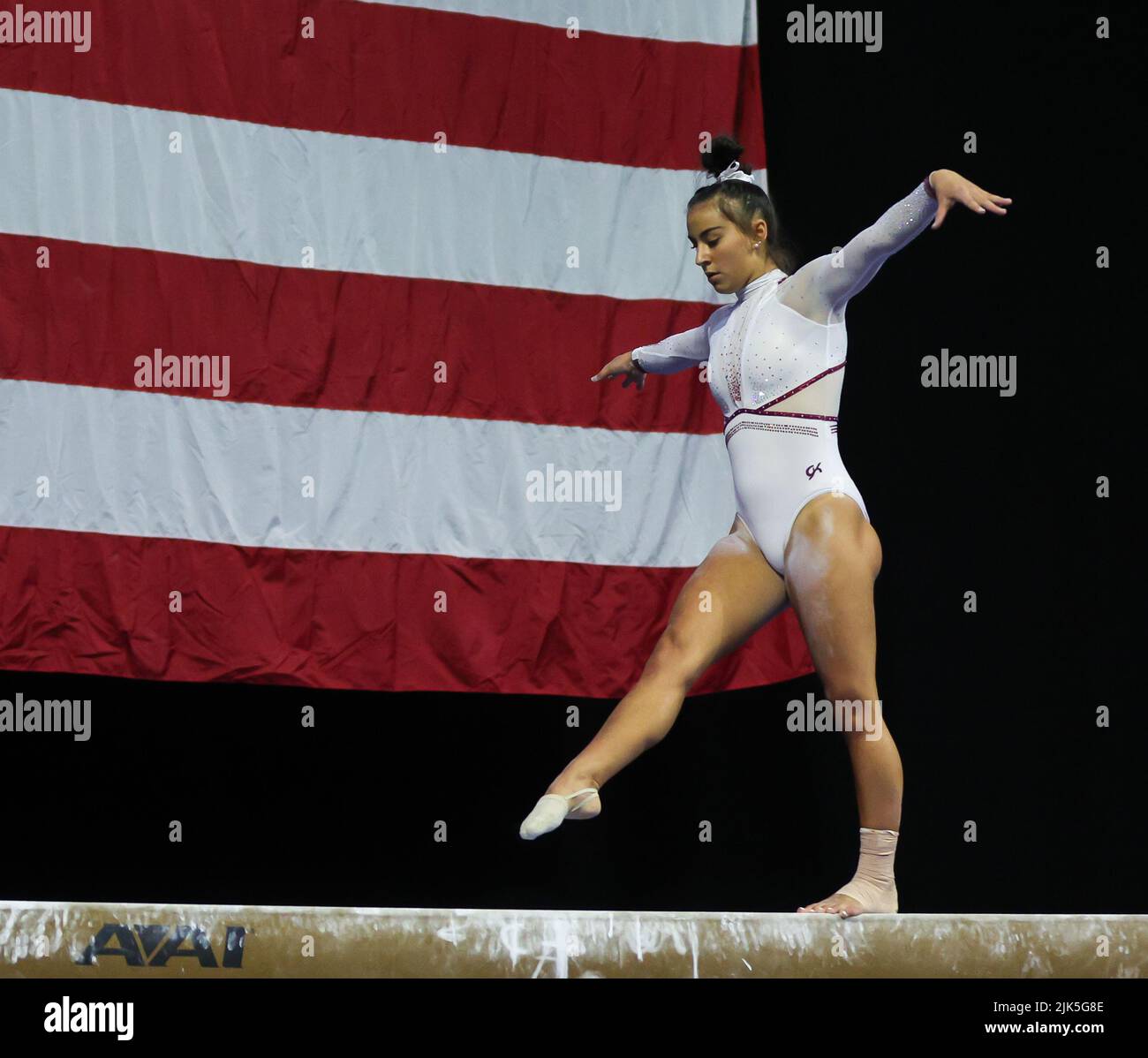 July 30, 2022: Addison Fatta of Prestige competes on the balance beam ...