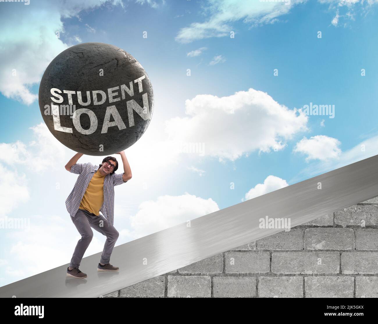 Concept of student loan and expensive education Stock Photo - Alamy