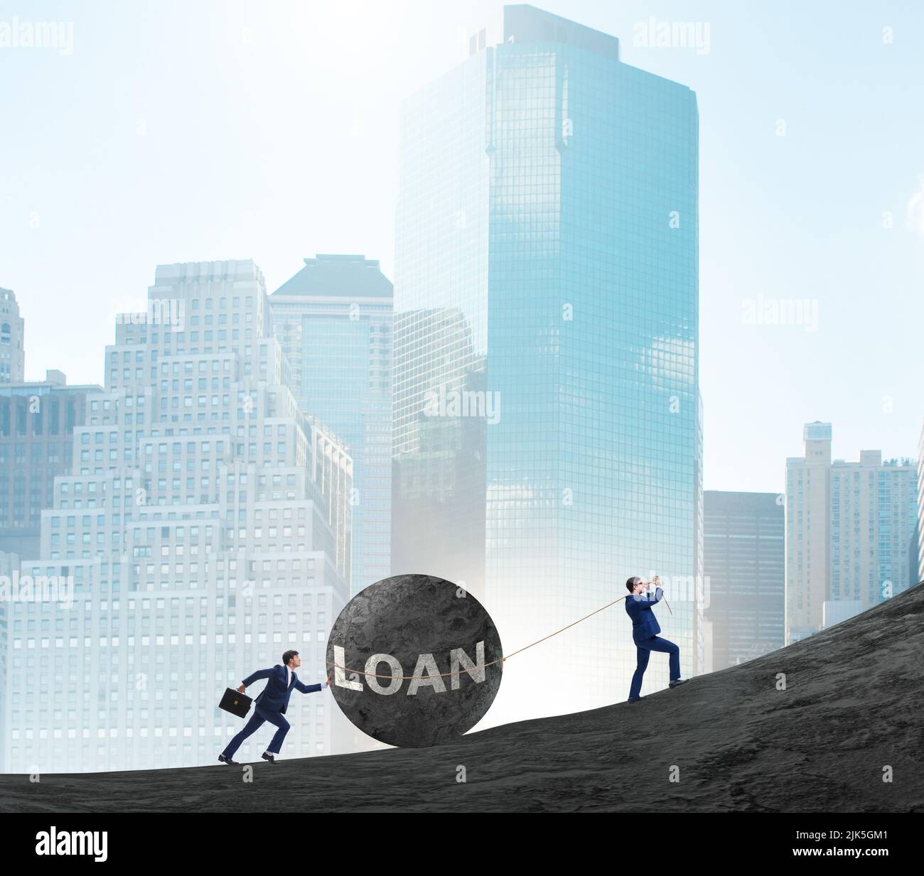 The concept of debt and loan Stock Photo - Alamy