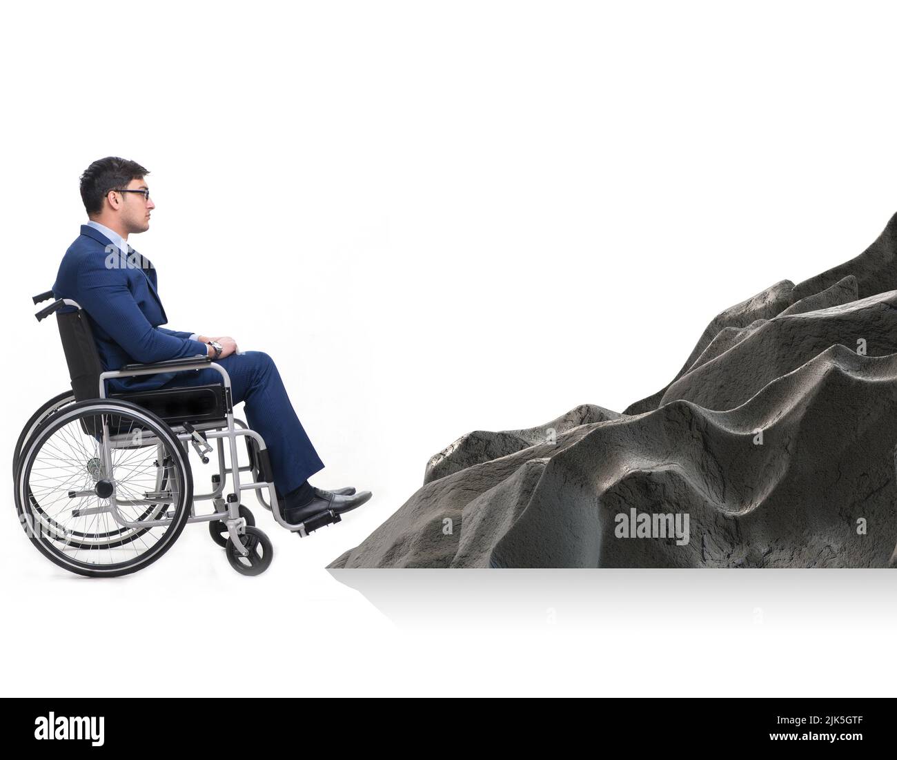 The accessibility concepth with wheelchair for disabled Stock Photo - Alamy
