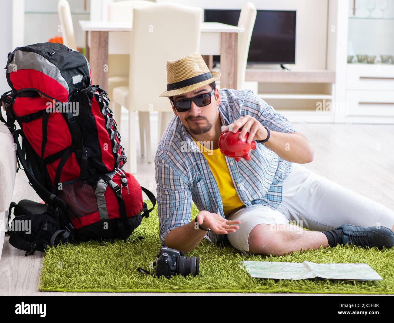 The man planning his travel with map Stock Photo - Alamy