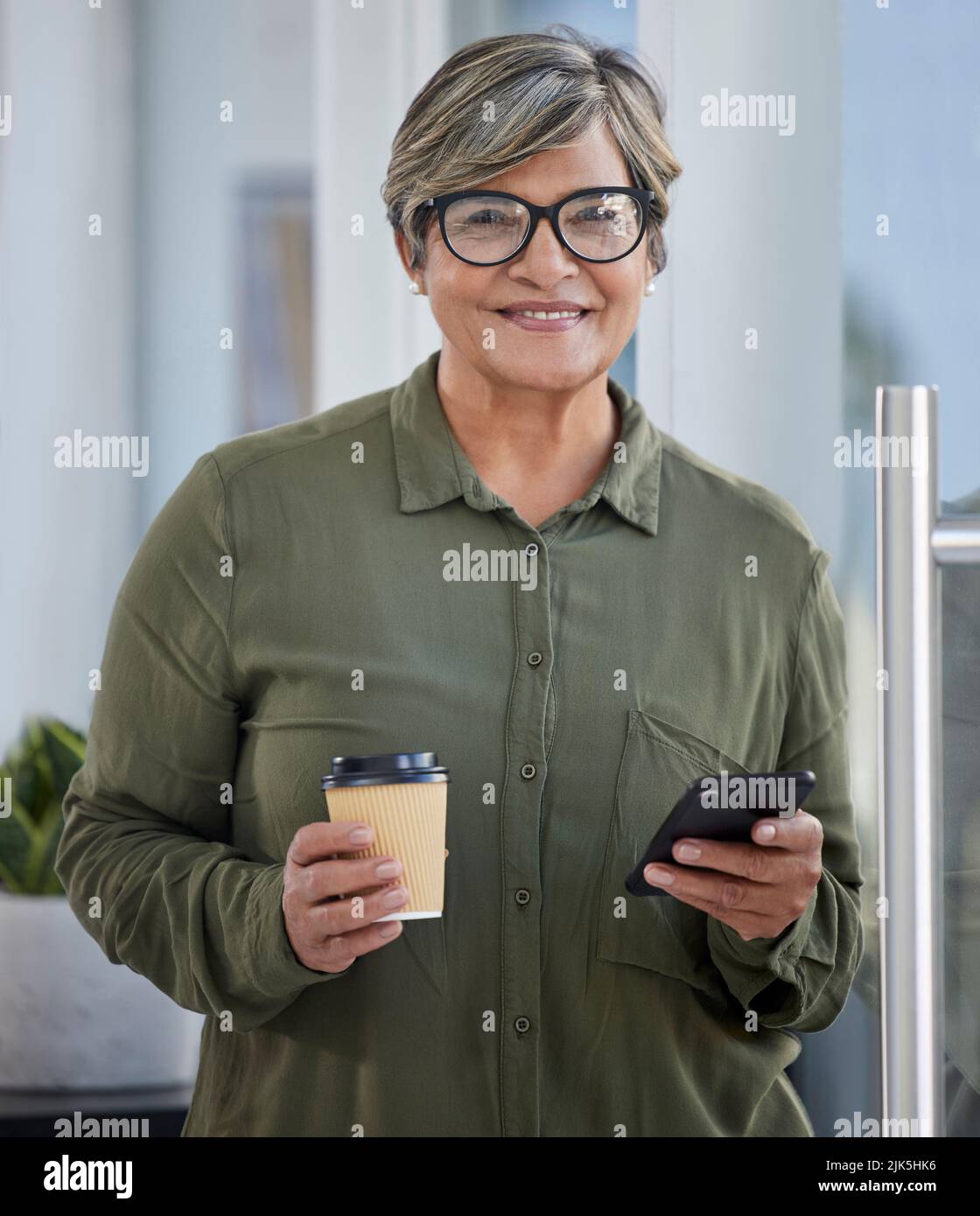 Always keep in touch with staff. a CEO enjoying a cup of coffee while ...