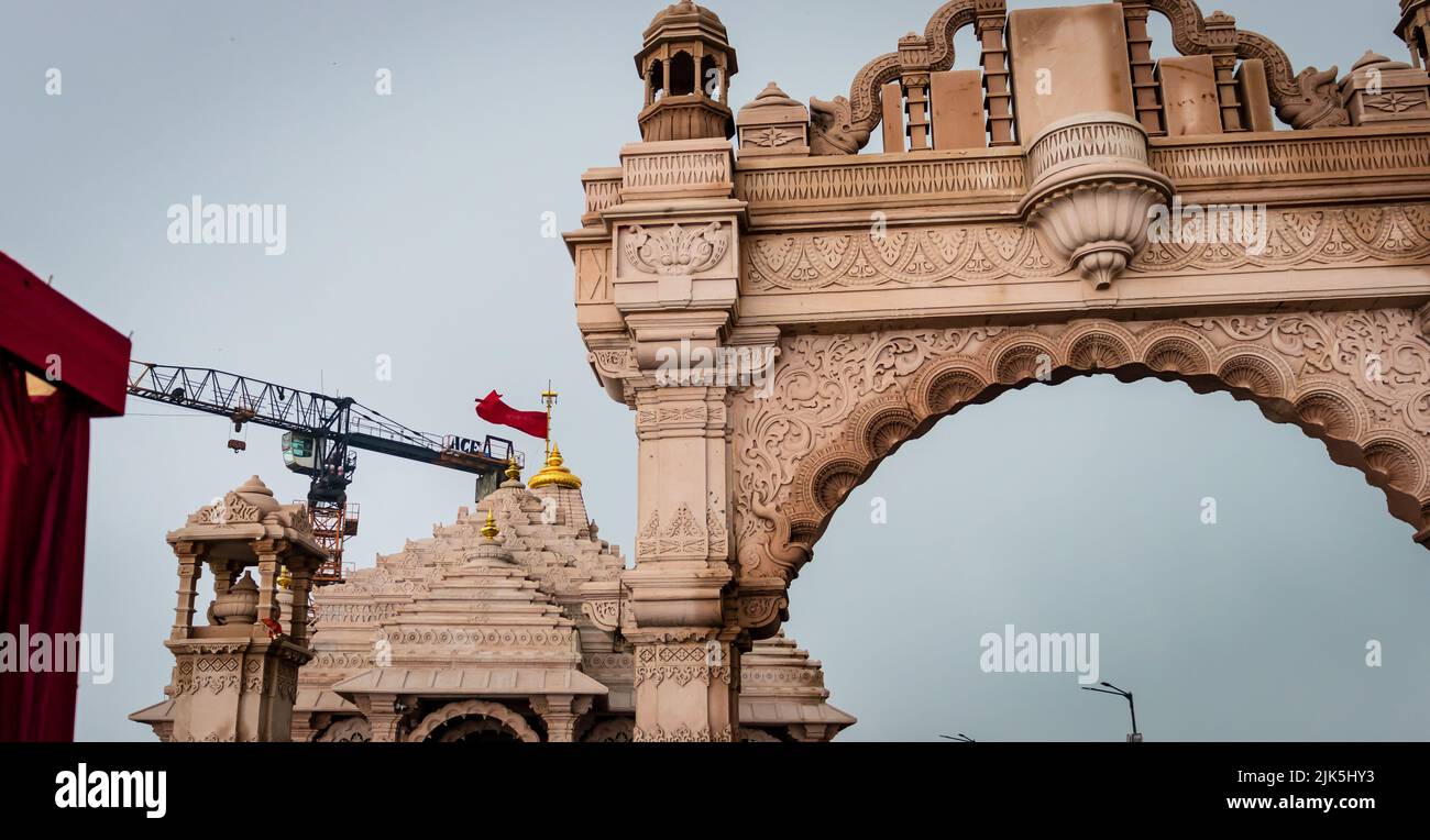 ancient indian temple dome architecture at day from different angle ...