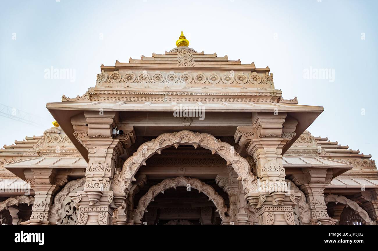 ancient indian temple dome architecture at day from different angle ...