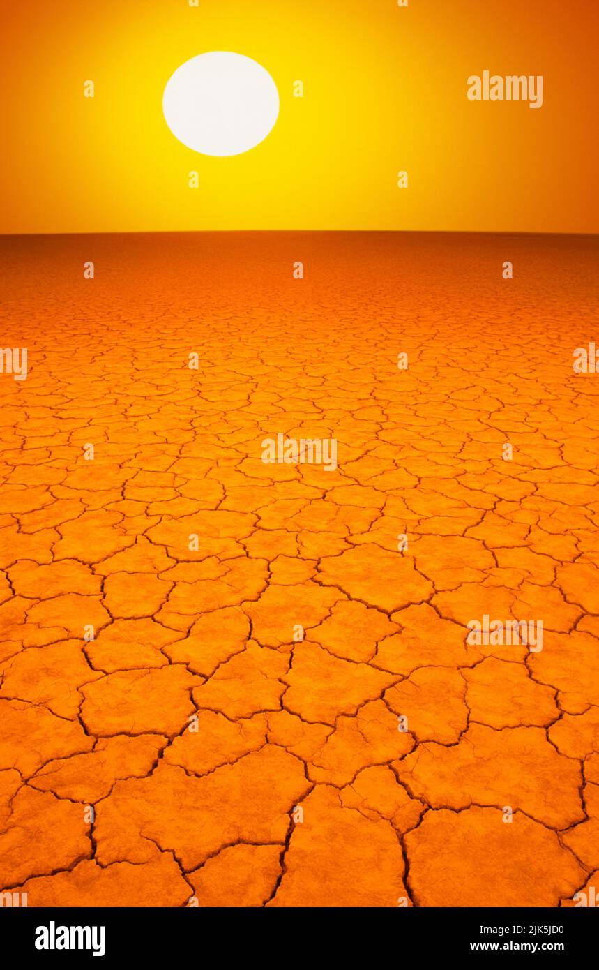 Sun-baked earth under a hot sun Stock Photo - Alamy
