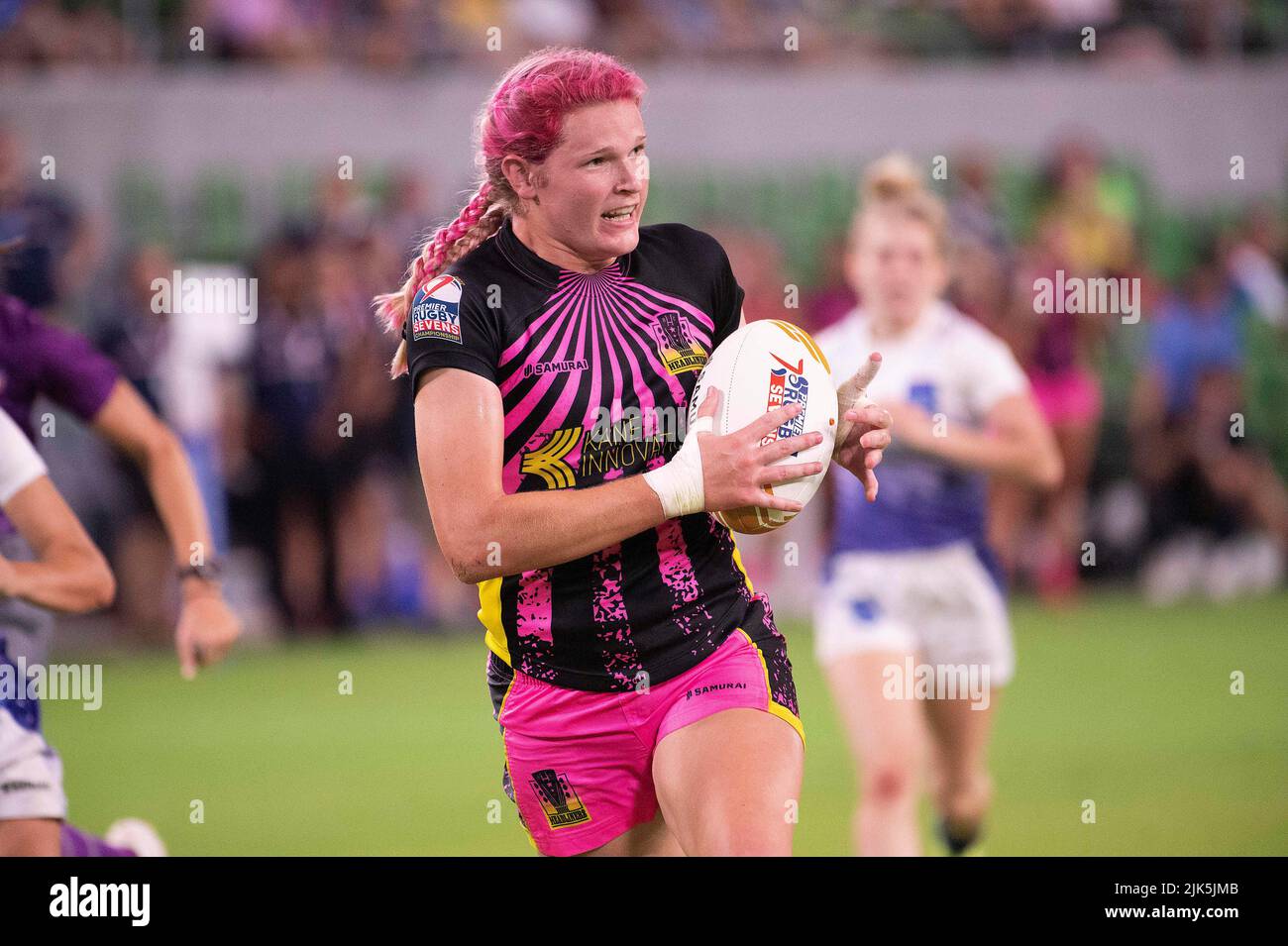 July 30, 2022: Headliners Rugby player Emma Farnan (13) in action ...