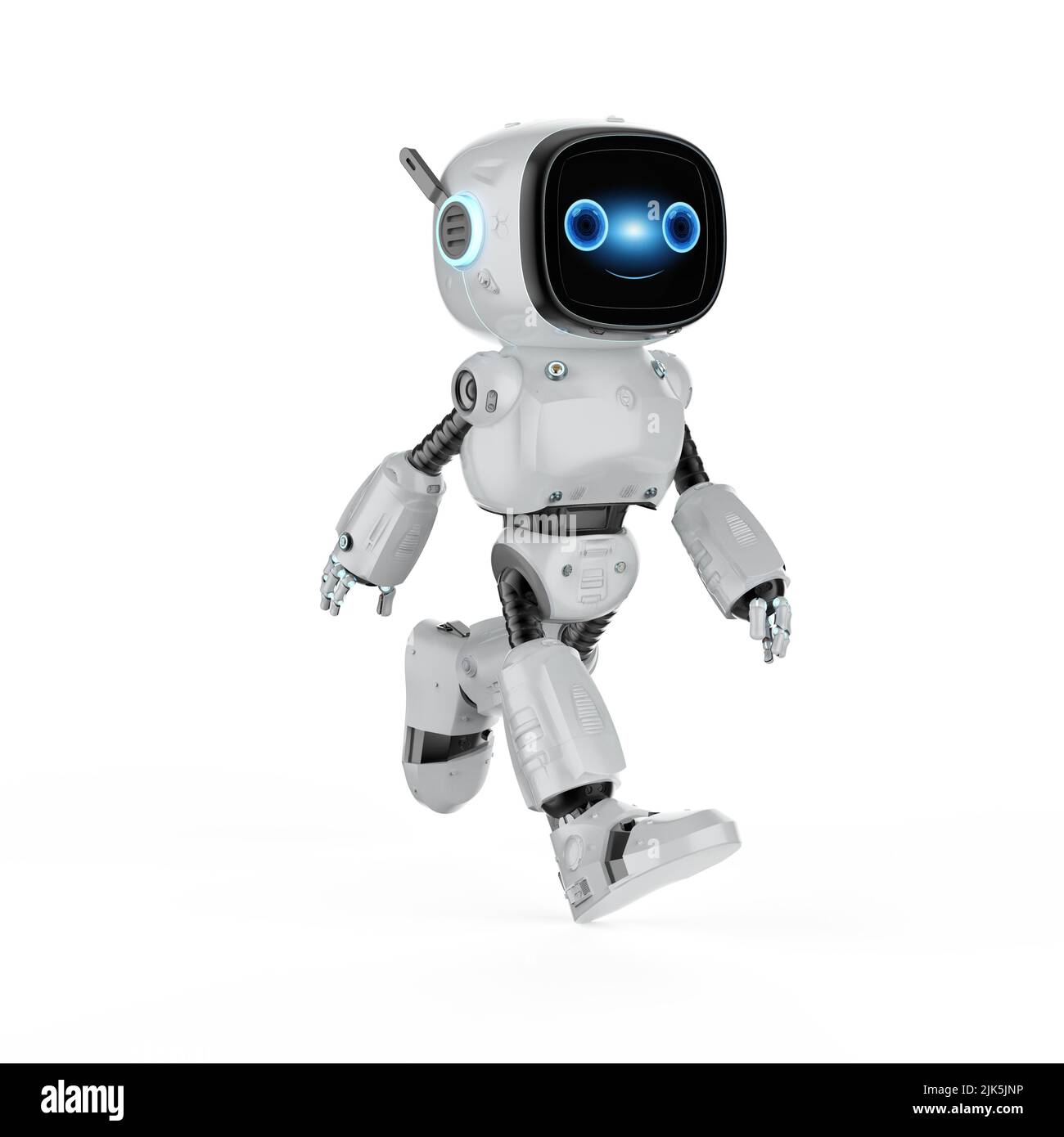 3d rendering cute and small artificial intelligence assistant robot ...
