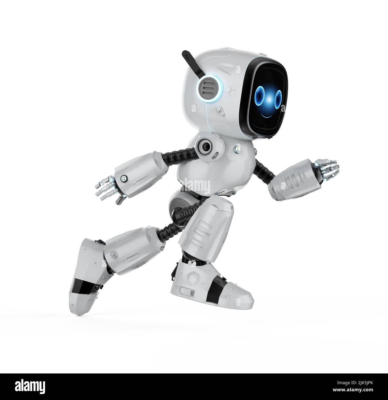 3d rendering cute and small artificial intelligence assistant robot ...