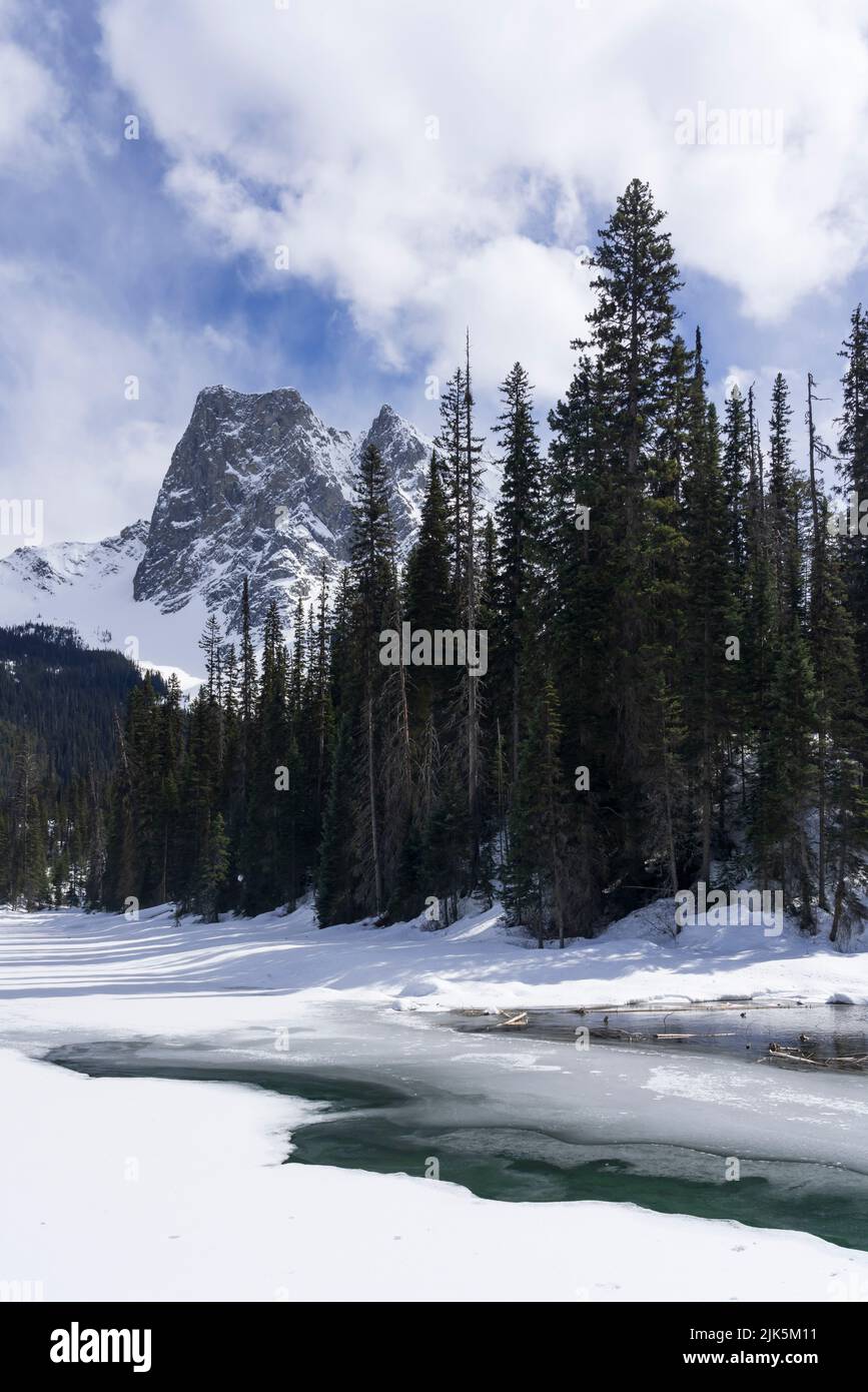 Mount Burgess in winter in Yoho National Park, British Columbia, Canada ...