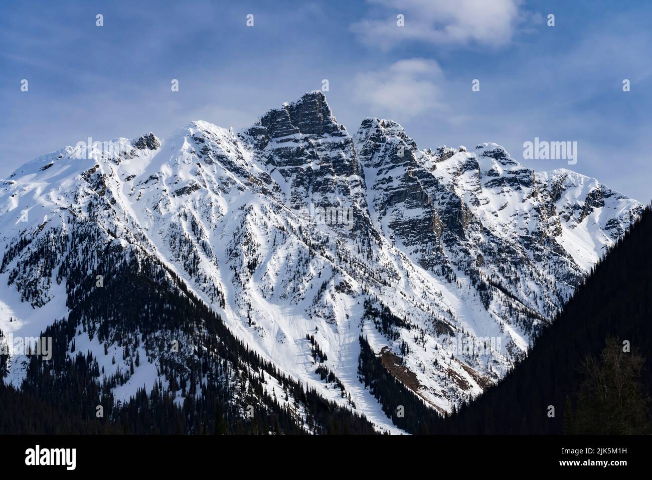 The Selkirk mountains as seen from Rogers Pass, British Columbia ...