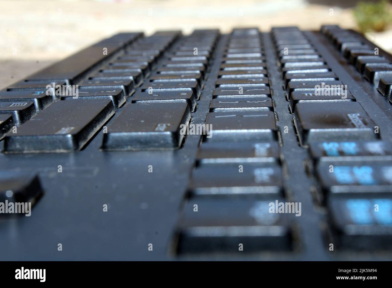 BLACK COLOR COMPUTER KEYBORDS WITH LETTERS Stock Photo - Alamy