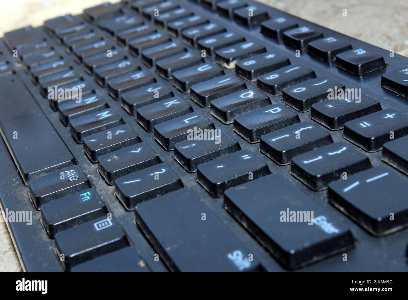 BLACK COLOR COMPUTER KEYBORDS WITH LETTERS Stock Photo - Alamy