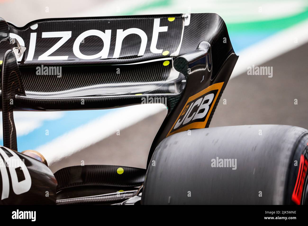 Aston Martin F1 Team AMR22, mechanical detail rear wing, aileron ...