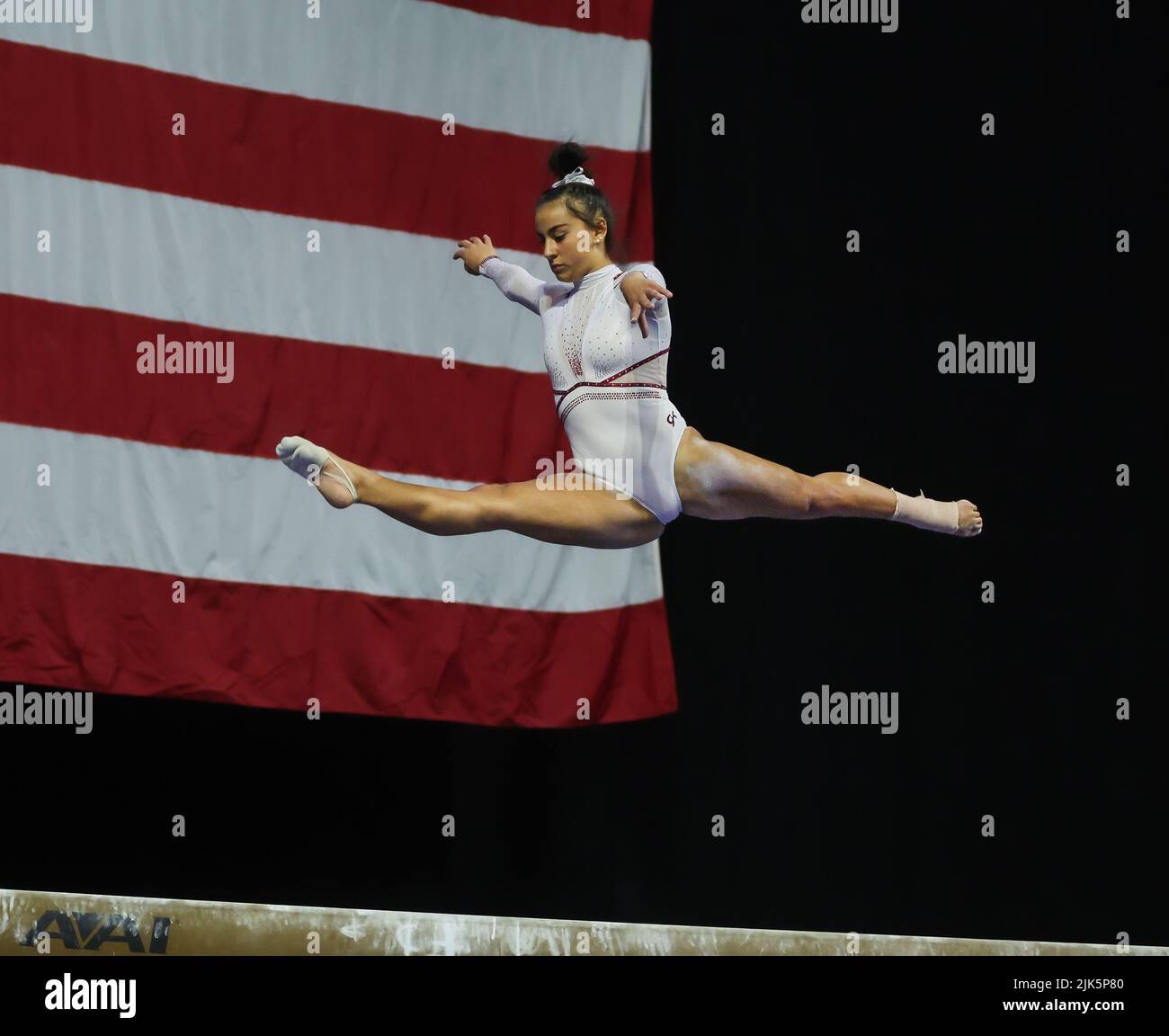 July 29, 2022: Addison Fatta of Prestige competes on the balance beam ...