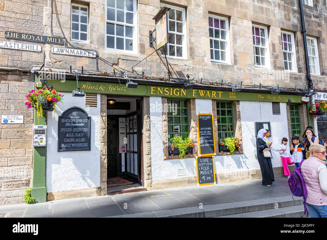 Edinburgh the royal mile,Ensign Ewart 17th century pub and inn named ...