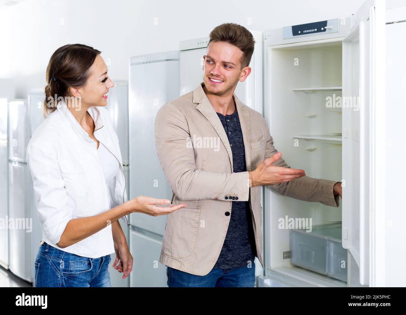 Buying a new fridge hi-res stock photography and images - Alamy