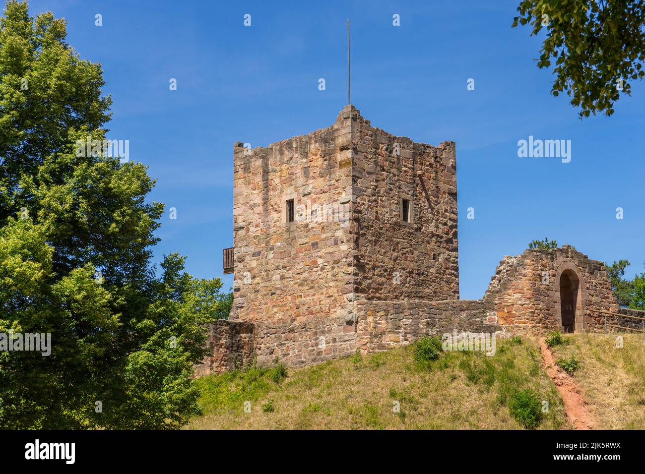 Castle ruin Wartenberg in the near of the german city called Bad ...
