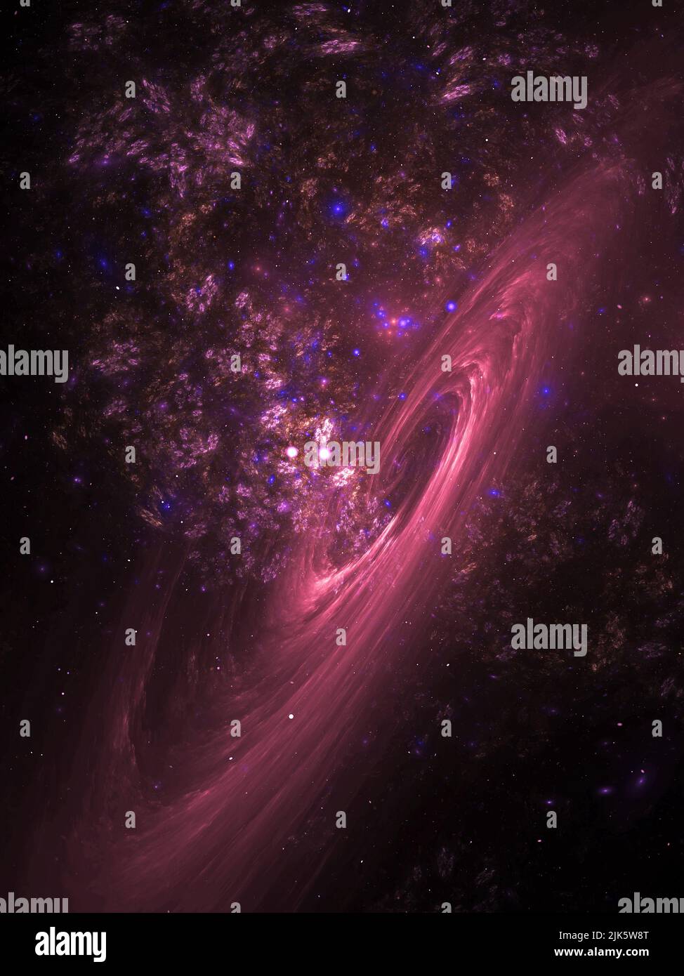 Swirling Galaxy - Flame Fractal Art Stock Photo - Alamy