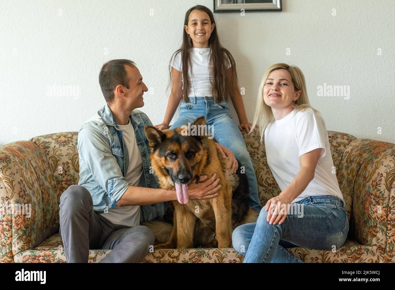 german shepherd and family. German shepherd is the best friend of the ...
