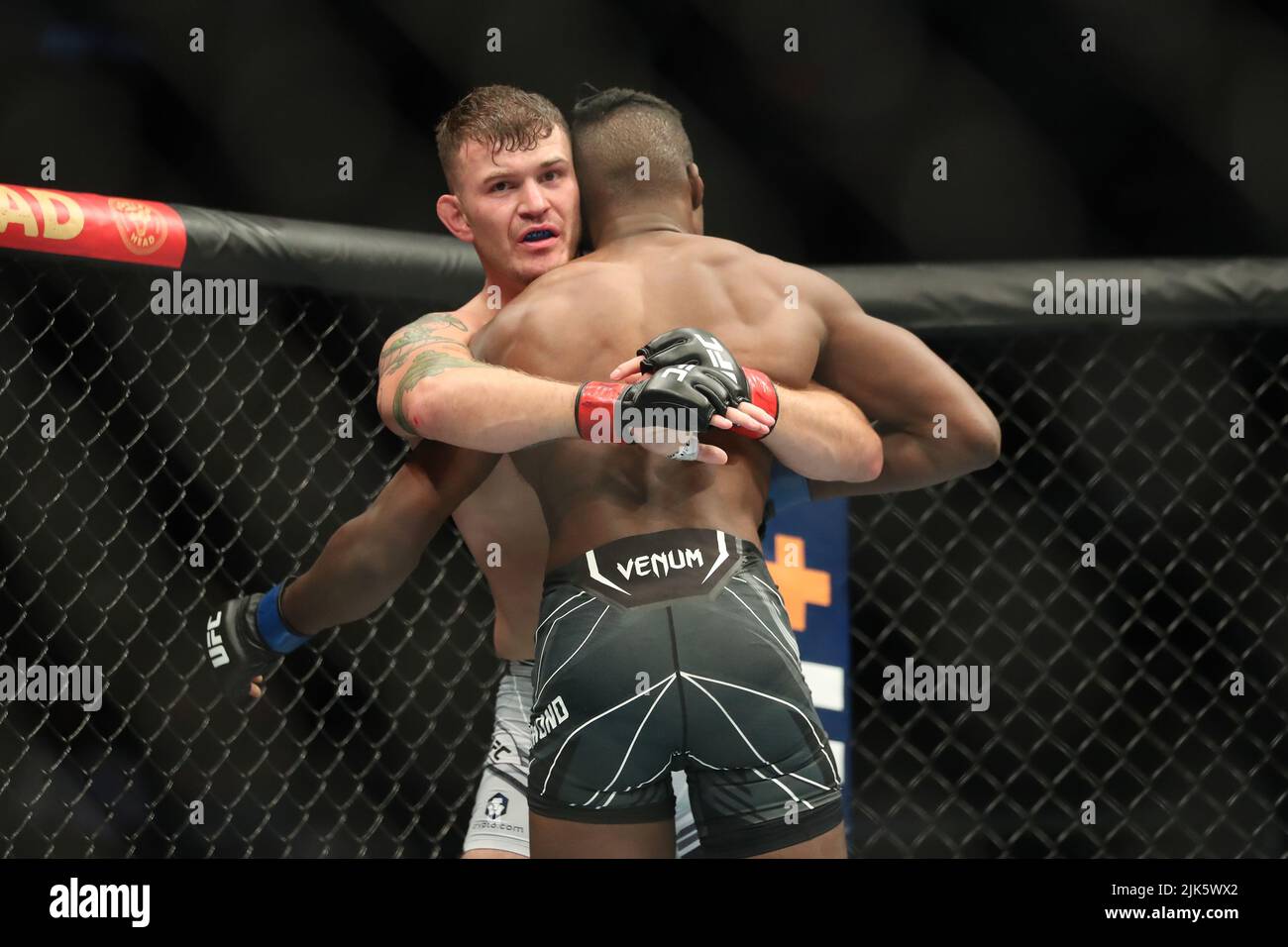 DALLAS, TX - JULY 30: (L-R) Mike Diamond battles Orion Cosce in their ...