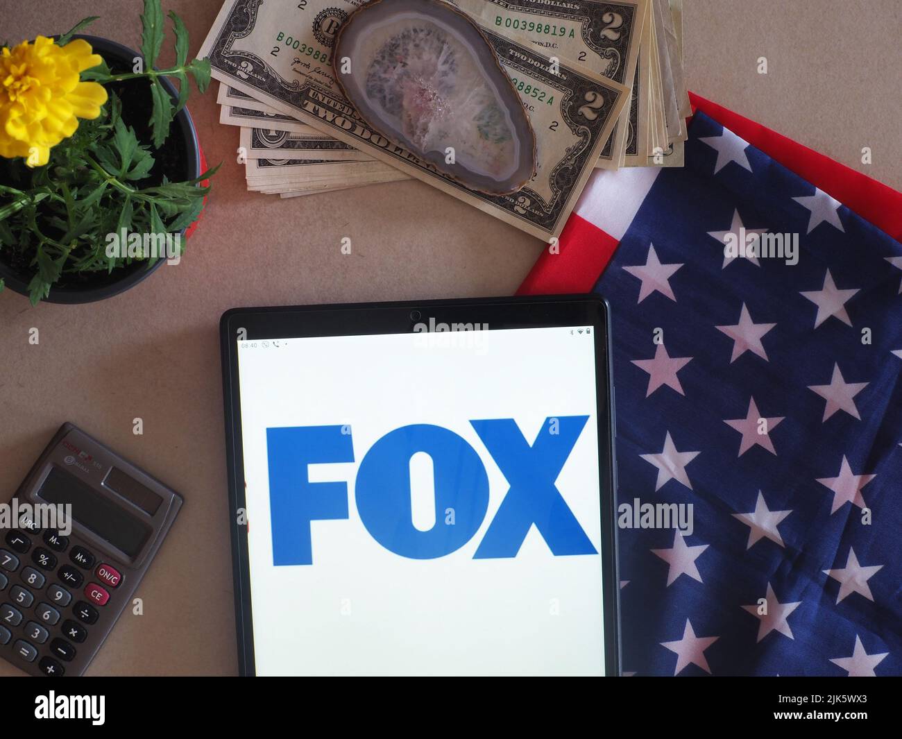 In this photo illustration, Fox Broadcasting Company (Fox) logo seen ...