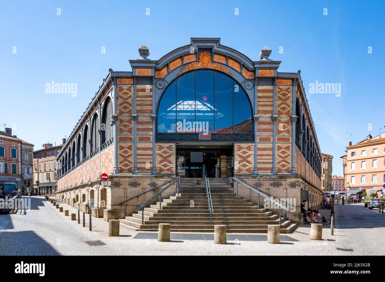 The market hall of Albi, France Stock Photo - Alamy